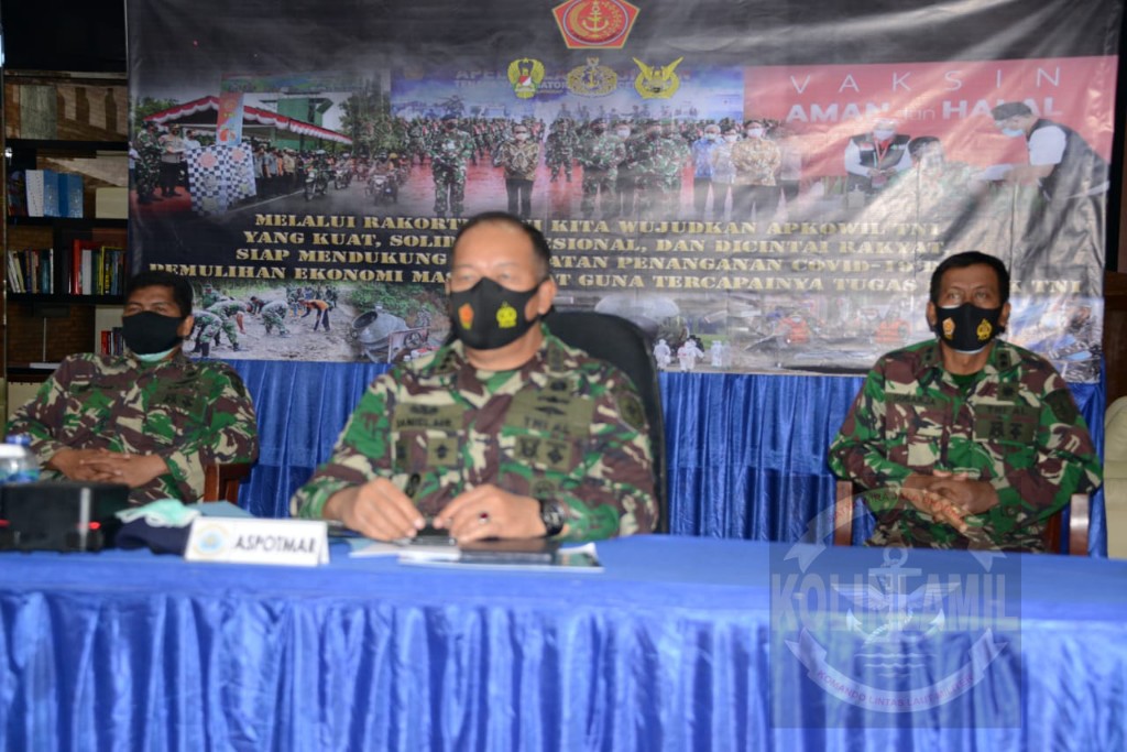 Jajaran Spotmar Kolinlamil Ikuti Rakor Teritorial TNI 2021